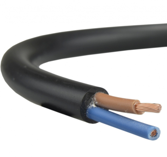 Przewód prądowy H03VV-F / OMY 300V 2x1,5 czarny linka ★ Sklep elektryczny Swiecisie.pl